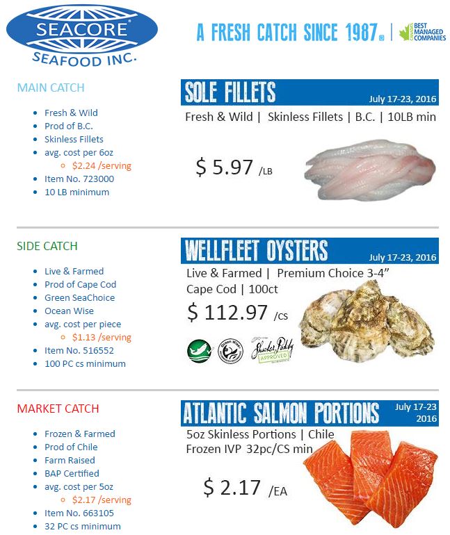 a fresh catch feature 2016 July 17 to 23